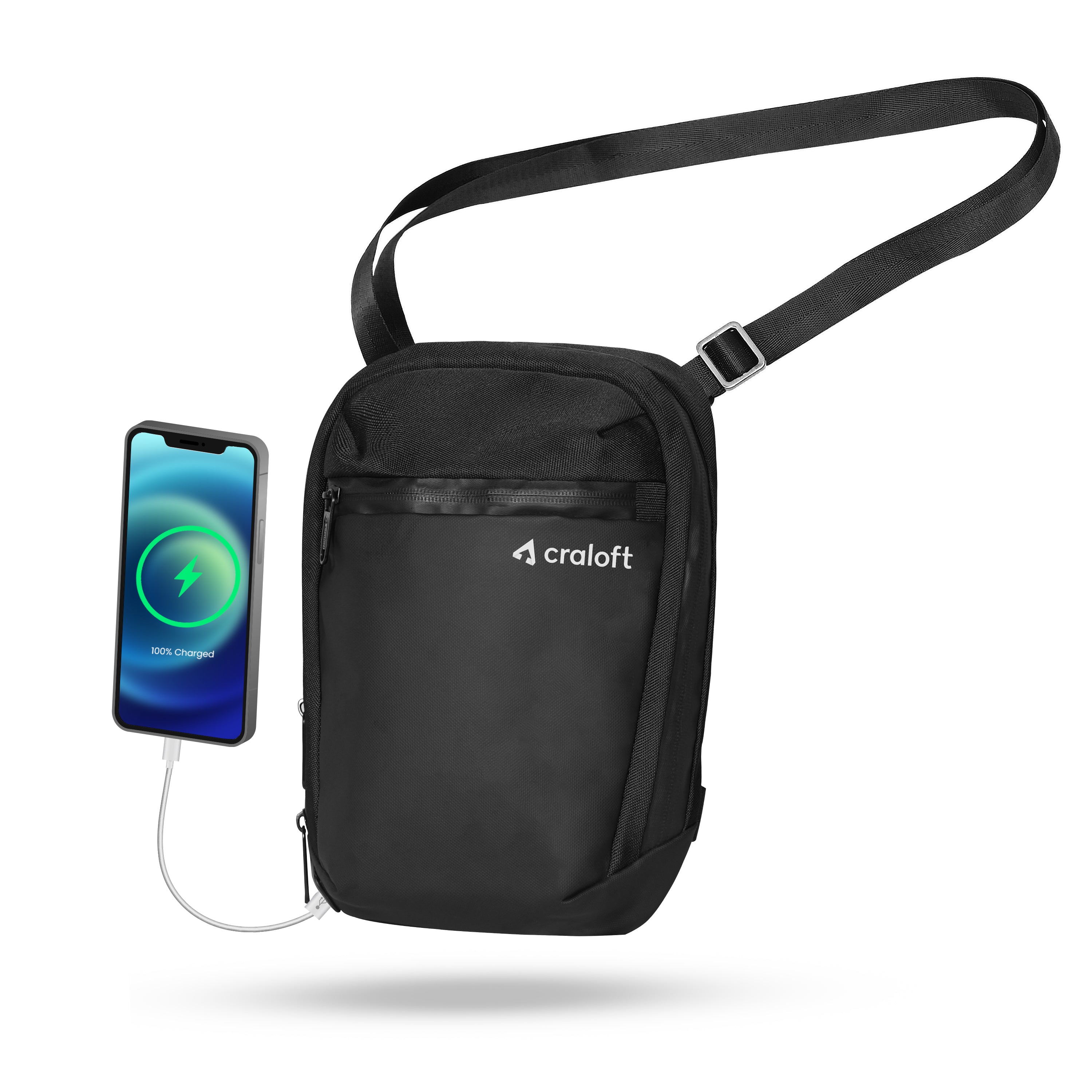 FlexShift Multi-Wear Sling Bag with Smart USB Port – Craloft